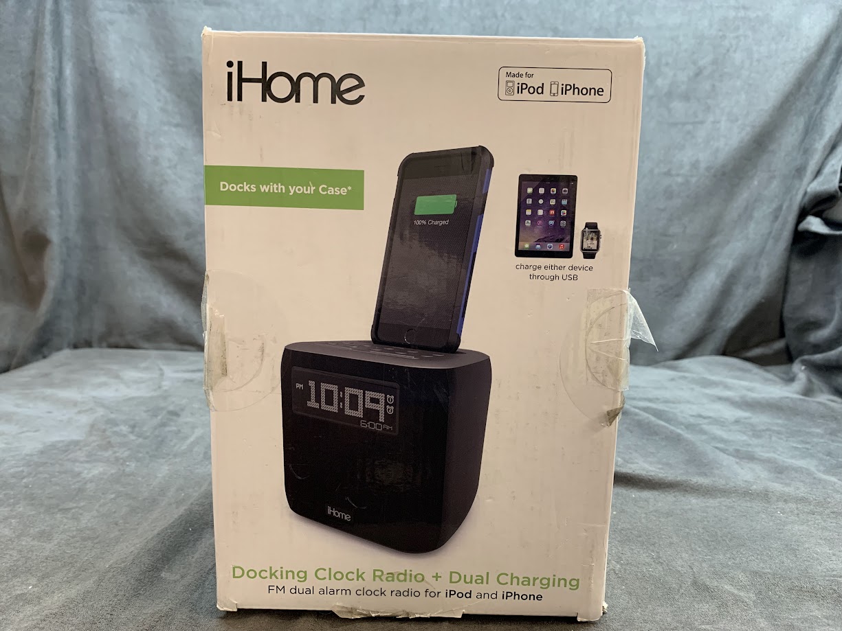 iHome IPL24 Docking Clock Radio + Dual Charging FM Alarm Clock For Ipod ...